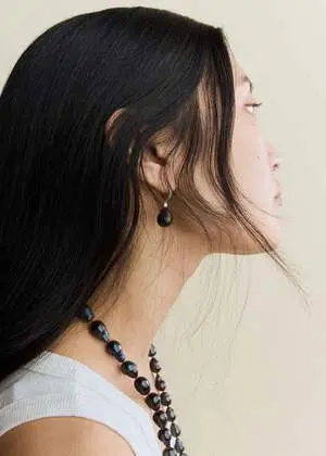 LUCY DELIUS Nyx Baroque Pearl Drop Earrings