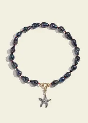 LUCY DELIUS Nyx Baroque Pearl Necklace