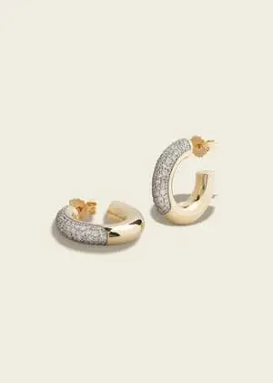 LUCY DELIUS Diamond Chubby Hoops