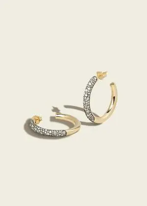 LUCY DELIUS Antique Finish Dark Side Of The Moon Earrings Yellow