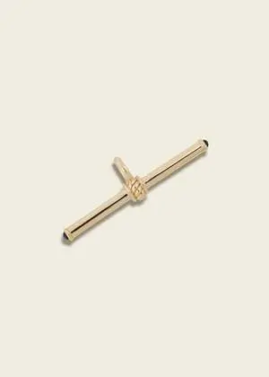 LUCY DELIUS Gold T-bar With Sapphire Cabochons