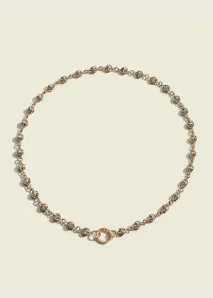LUCY DELIUS Gold And Diamond Ball Breaker Necklace - Yellow