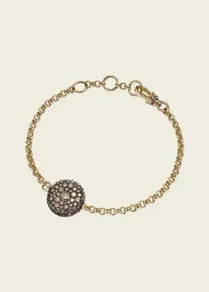 LUCY DELIUS Cognac Diamond Pocket Watch Bracelet - Brown