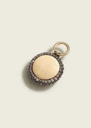 LUCY DELIUS Antique Finish Cognac Diamond Pocket Watch Pendant - Brown