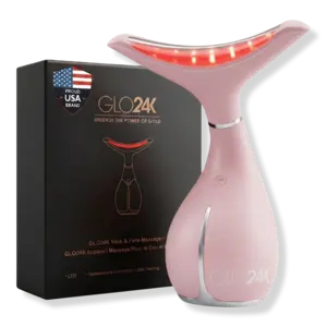 GLO24K Skin Rejuvenation Beauty Device For Face And Neck - Pink