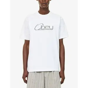 Obey Chrome Logo-print Cotton T-shirt