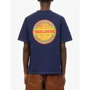 NICHOLAS DALEY Sound Clash Graphic-print Cotton T-shirt