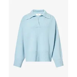 SKALL STUDIO Dean V-neck Wool Jumper - Aqua