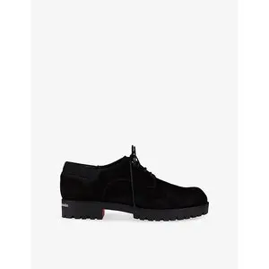 CHRISTIAN LOUBOUTIN Cavafield Suede Derby Shoes - Black