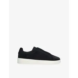 JUDE LLOW Luca Suede Trainers - Navy