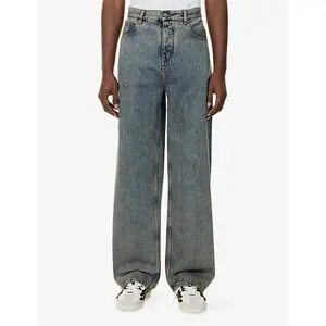 Amiri Relaxed-fit Wide-leg Denim Jeans