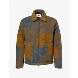 Nn07 Gael Checked Wool-blend Jacket - Brown Check