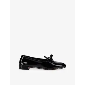 CHRISTIAN LOUBOUTIN Mocastrass Patent-leather Loafers - Black