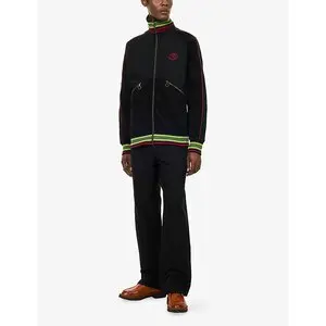 NICHOLAS DALEY Warm-up Stripe-trim Cotton Jacket