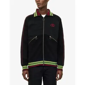 NICHOLAS DALEY Warm-up Stripe-trim Cotton Jacket