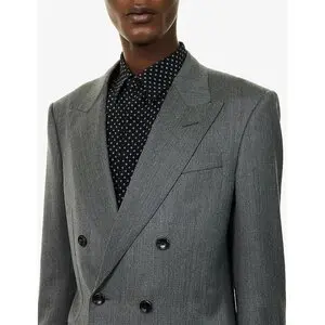 TOM FORD Double-breasted Peak-lapel Wool Suit