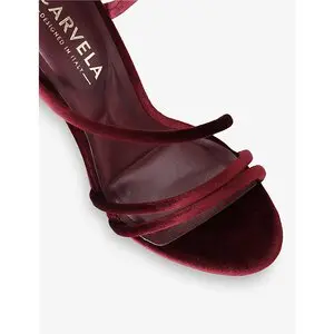 Carvela Spiral 105 Velvet Heeled Sandals