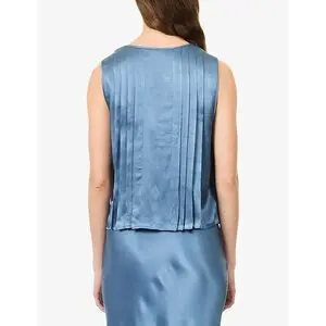 Rails Aja Pleated Satin Top