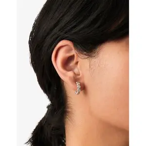 MISSOMA Tennis Sterling-plated Brass Hoop Earrings
