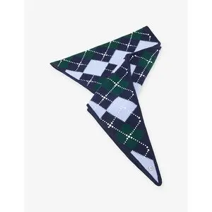 Maje Argyle Printed Wool Triangle Scarf