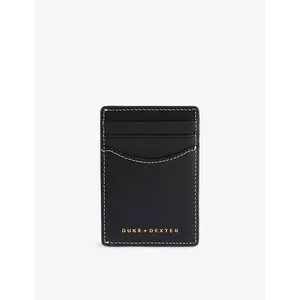 DUKE + DEXTER Graphic-print Leather Card Holder