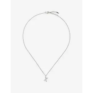 MISSOMA Curly Molten Mini Initial X -plated Sterling- Necklace - Silver