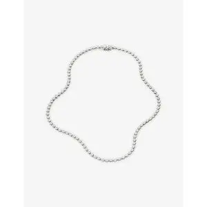MISSOMA Tennis Round Plated Brass And Cubic Zirconia Necklace - Silver