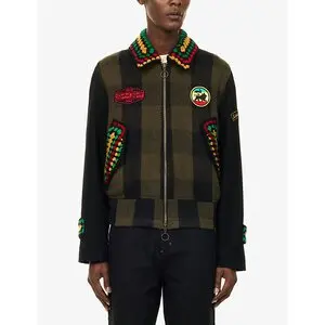 NICHOLAS DALEY Rebel Riot Patchwork Wool Jacket