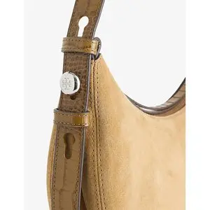 Tory Burch Romy Half Moon Suede Shoulder Bag