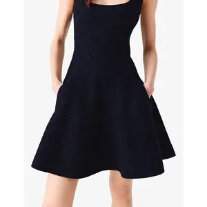 Maje Sequin-embellished Jacquard Woven Mini Dress