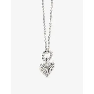 MISSOMA Mini Ridge Heart Charm Pendant Necklace