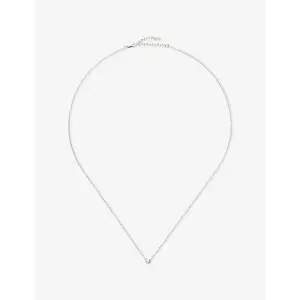 MISSOMA Fine Solitaire 14ct White Gold And Diamond Pendant Necklace - Silver