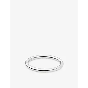 MISSOMA Chunky Round Hinged Platinum-plated Stainless-steel Bangle - Silver
