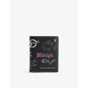 DUKE + DEXTER Midnight Chateau Sketch-print Leather Wallet - Black