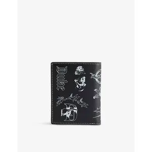 DUKE + DEXTER Midnight Chateau Sketch-print Leather Wallet