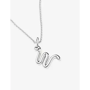 MISSOMA Curly Molten Mini Initial W Plated Sterling Necklace - Silver