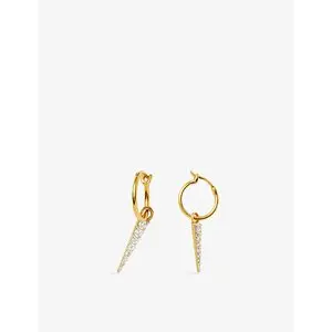 MISSOMA Mini Pavé Spike Charm 18ct Vermeil And Cubic Zirconia Hoop Earrings - Gold