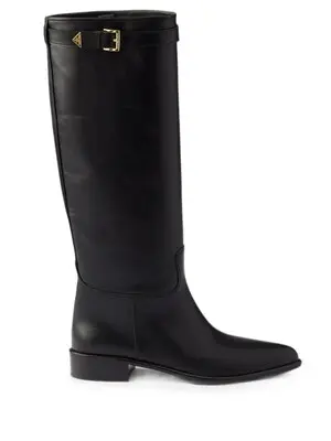 Prada Leather Boots - Black