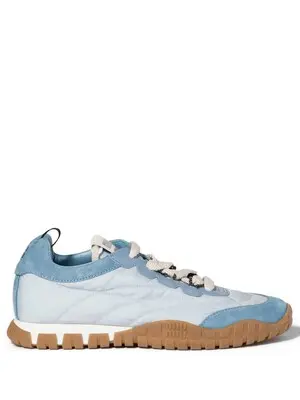 Miu Miu Sneakers Tyre In Technical Fabric, Smooth Leather And Suede - Blue