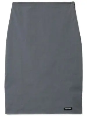 Miu Miu Stretch Poplin Skirt - Grey
