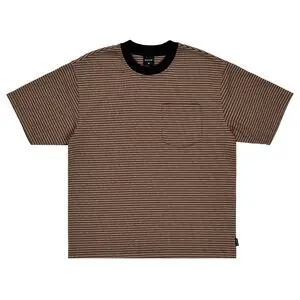 QUASI Iso Striped Pocket Tee - Brown