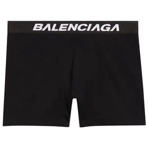 Balenciaga Racer Logo Waistband Boxer Briefs - Black