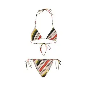 JEAN PAUL GAULTIER Bikini Set Printed "retro Stripe - Multicolor