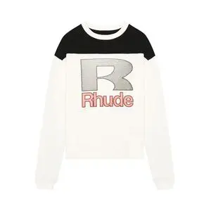 Rhude Racing Panel Long-sleeve Shirt /black/red - White