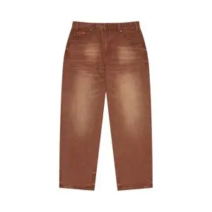 BUTTER GOODS Relaxed Distressed Denim Jeans - Brown