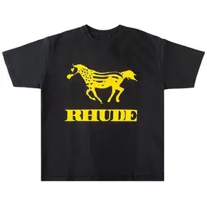Rhude Dinero Tee 'vintage /yellow - Black