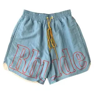 Rhude Logo Track Short 'baby /red - Blue