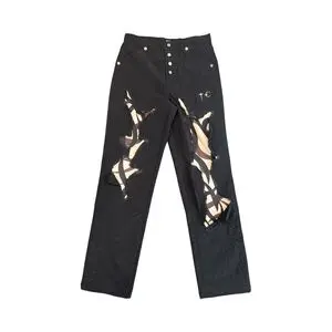 THUG CLUB Burnt Tribal Camo Pants - Black