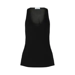 FERRAGAMO Silk Tank Top - Black