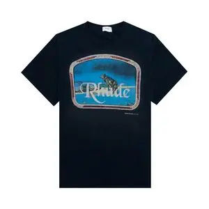 Rhude Lone Wolf Tee - Black